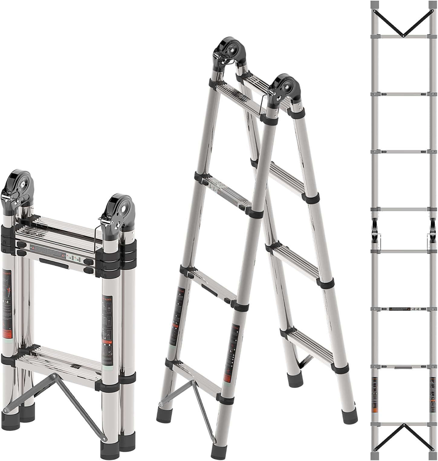 Ladders for Home 330 lb Capacity,Telescoping Ladder A Frame Extension ...