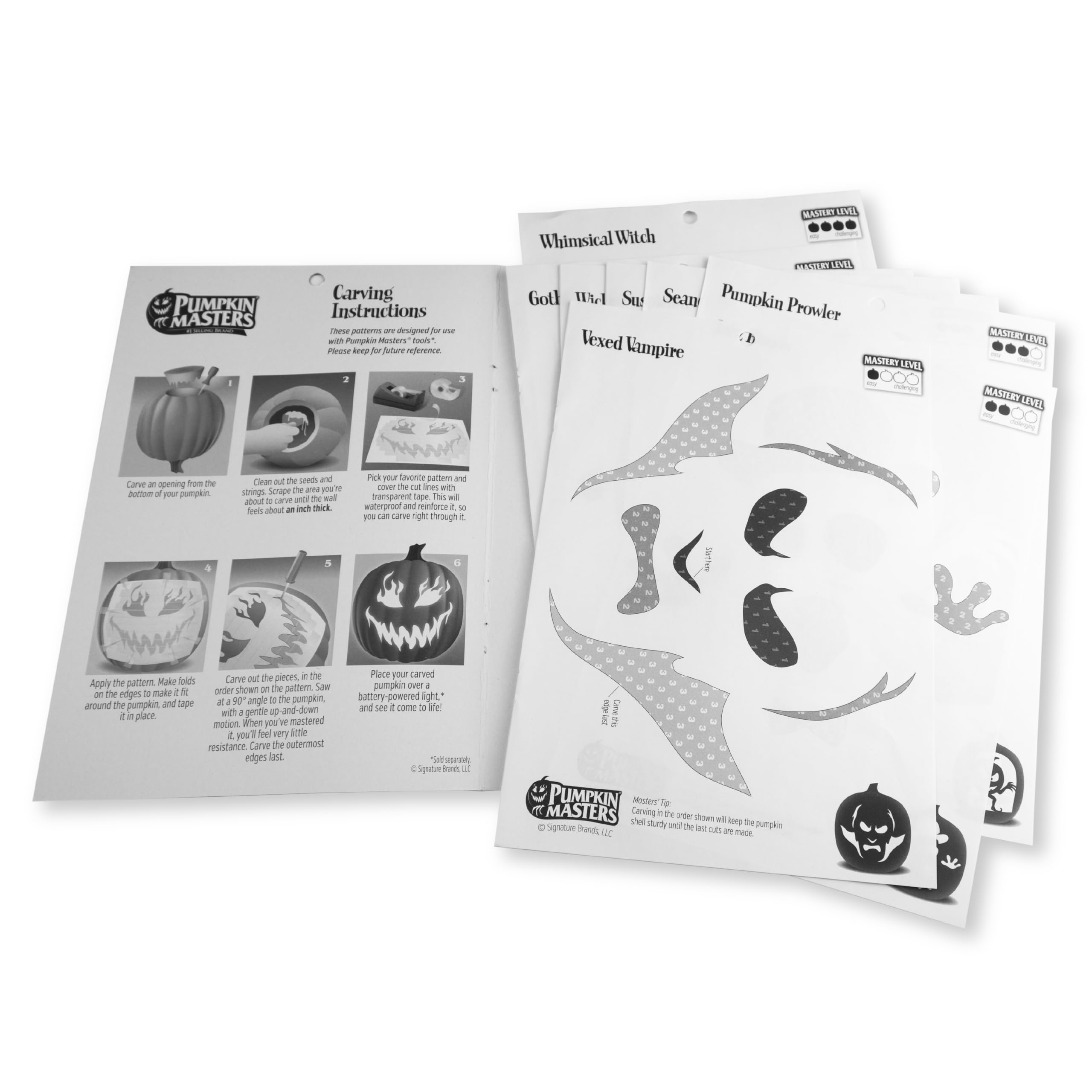 Snapklik.com : Pumpkin Masters Eerie Spectres Pumpkin Carving Pattern ...