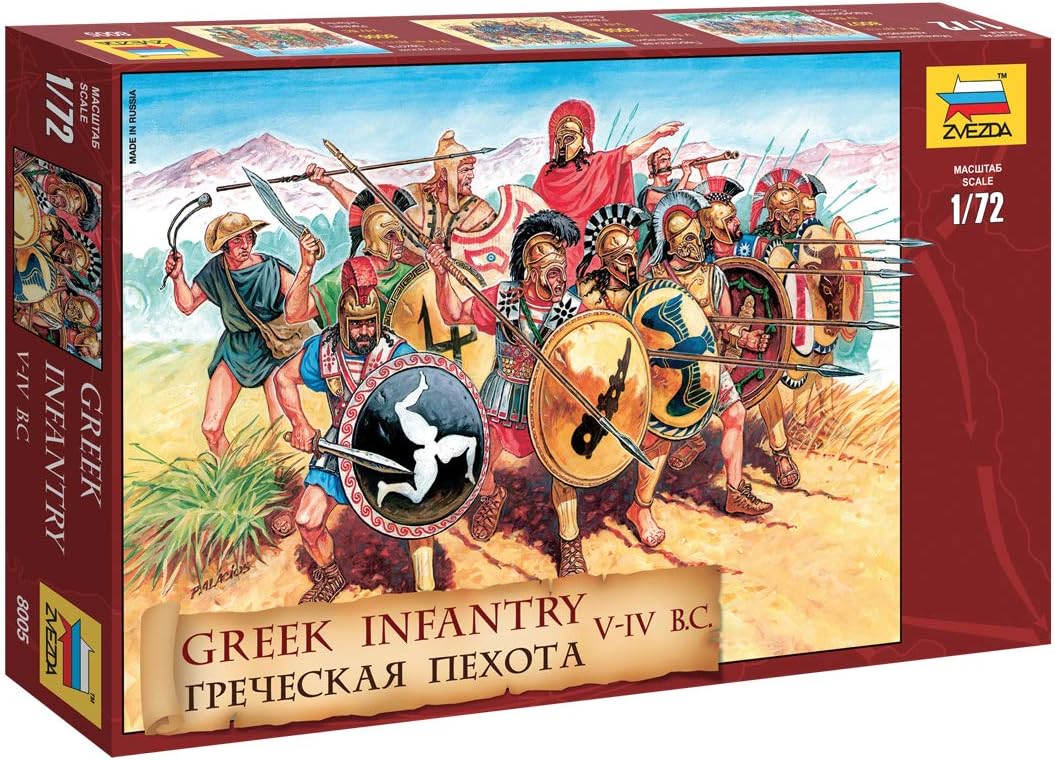 Zvezda 530008005 People 1:72 Figure Set Greek Infantry V-IV B.C, Model ...