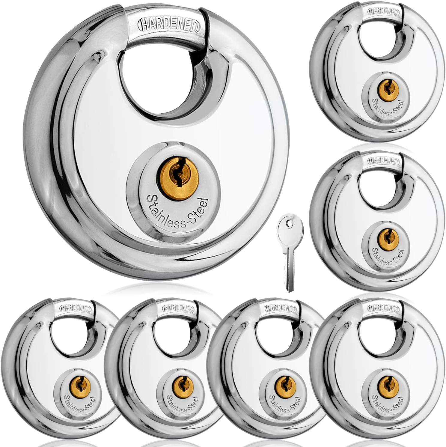 ziyue 6 Pack Discus Padlock Heavy Duty Storage Unit Lock 2-3/4 in with ...