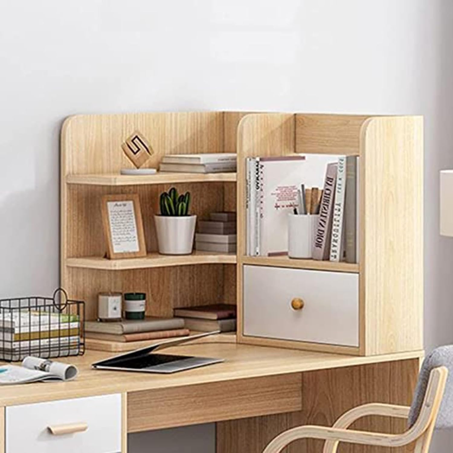 Amazon.com: Desktop Storage Organizer Display Shelf Book Rack - Office ...