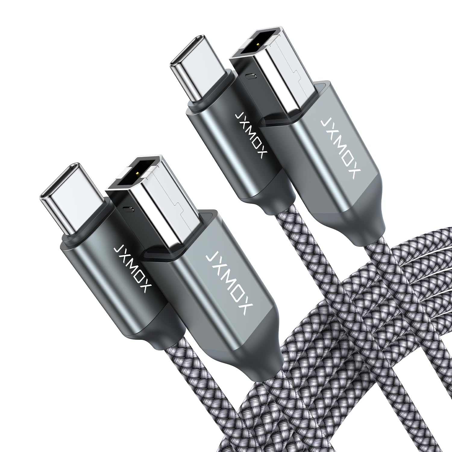 Amazon.com: JXMOX USB B to USB C Printer Cable, (6.6ft 2-Pack) Nylon ...