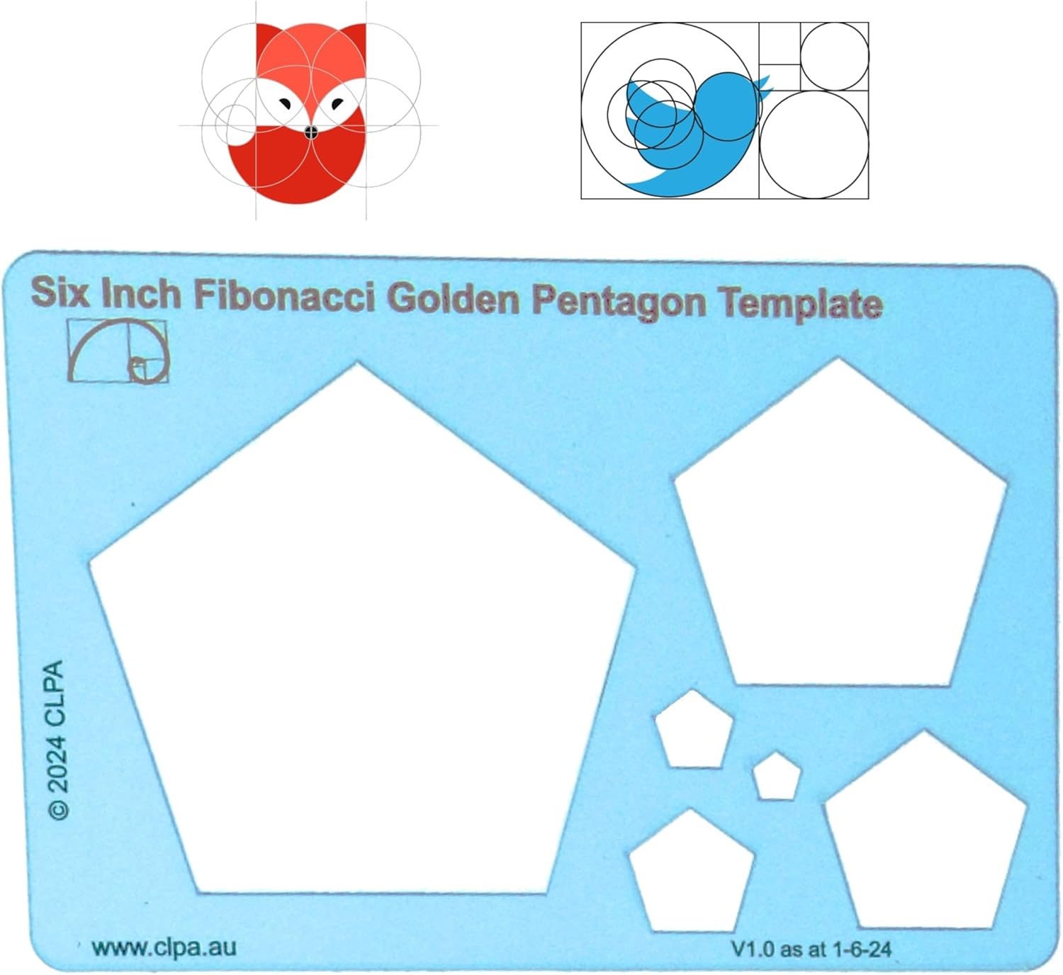 Amazon.com : CLPA Pentagon Stencil Template for Drawing and Drafting: A ...