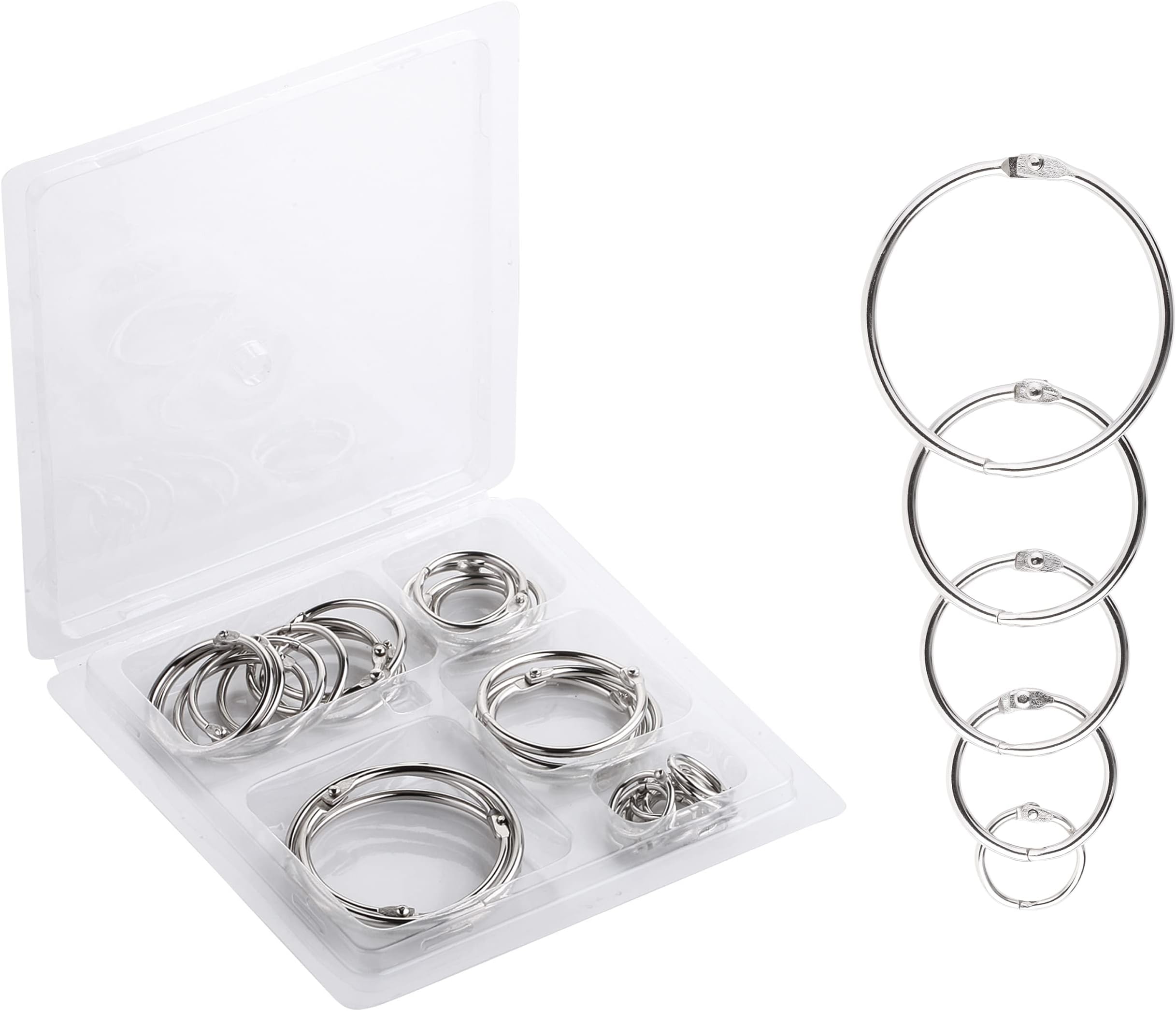 Amazon.com : Loose Leaf Binder Rings Office Book Ring Clips 2 inch (20 ...