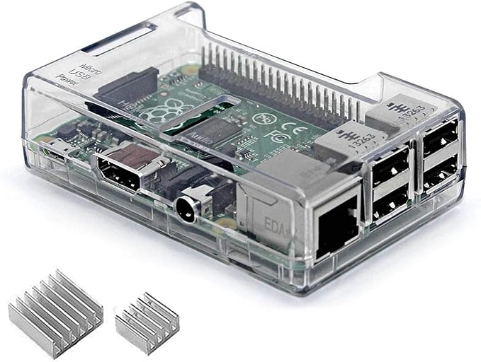 Amazon.co.jp: Raspberry Pi 3 b+ケース iUniker Raspberry Pi 3 Model B+ 透明ケース Raspberry Pi ヒートシンク付き ...