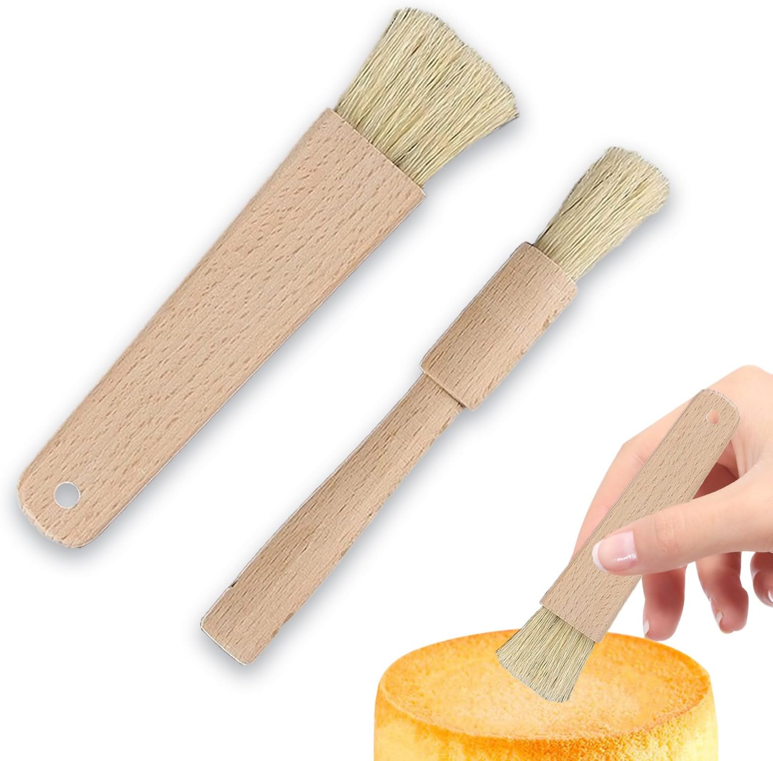 Amazon.com: BAKVOS Pastry Brushes With Natural Wood and Bristles,Baking ...
