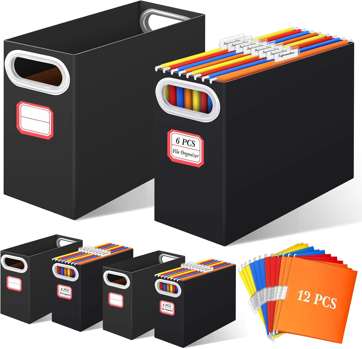 Amazon.com : Estune 19 Pcs Cardboard File Organizer Letter Size Hanging ...