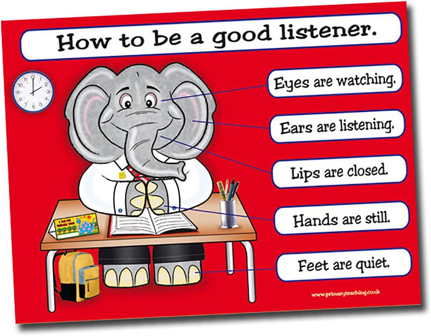 How To Be A Good Listener Primary School Poster A2 - Primary Teaching ...