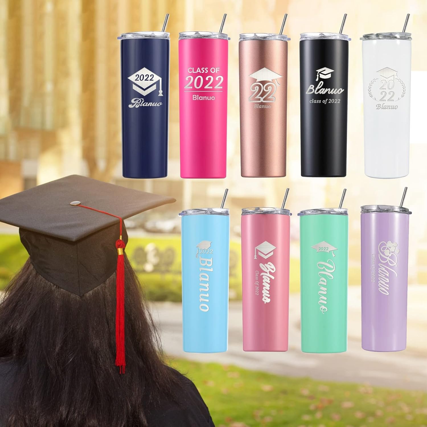 Amazon.com | Personalized Graduation Tumbler Custom Cups with Names ...