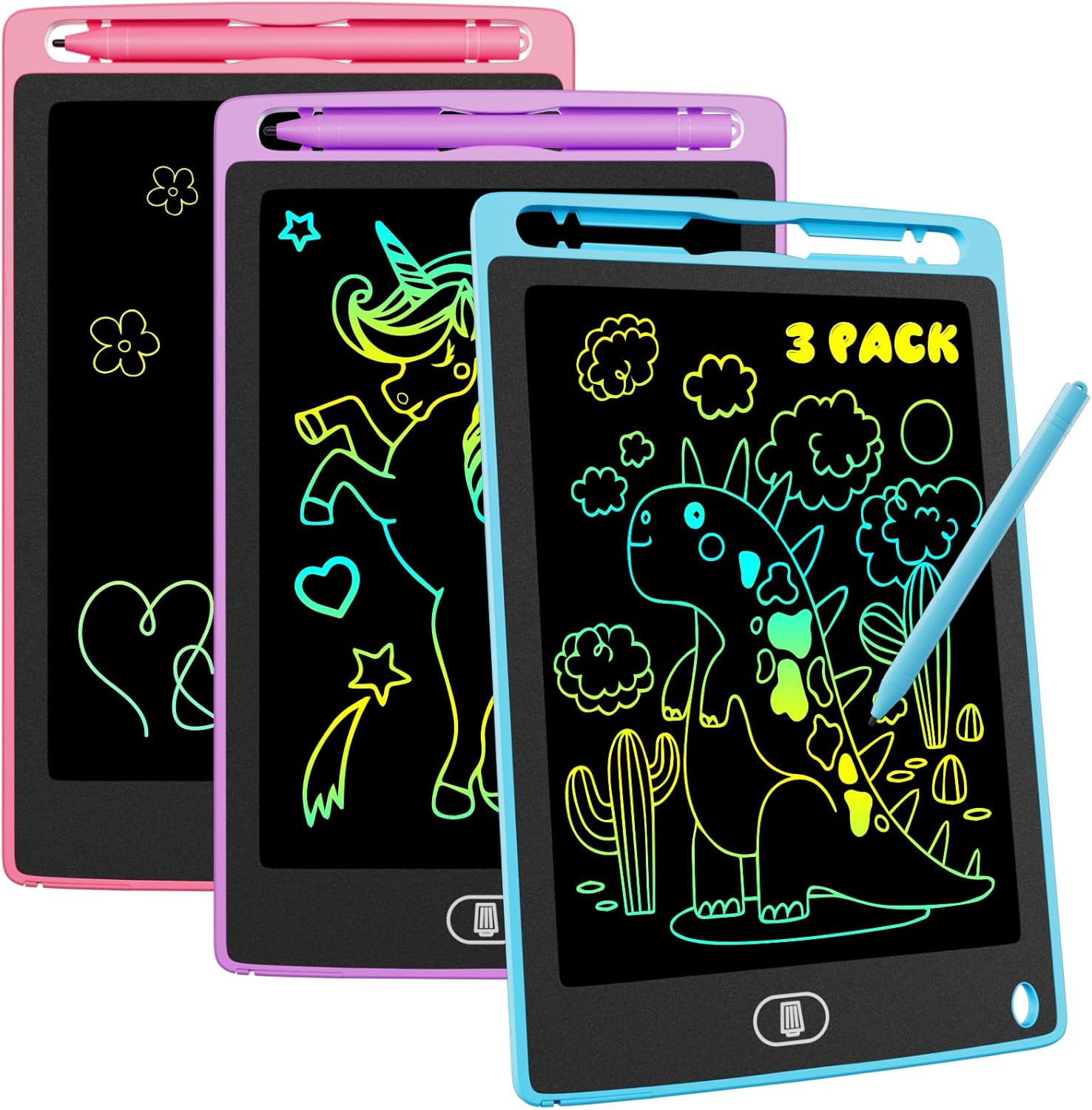 Amazon.com: Electight 3 Packs LCD Writing Tablet for Kids 8.5 Inch, Eye ...