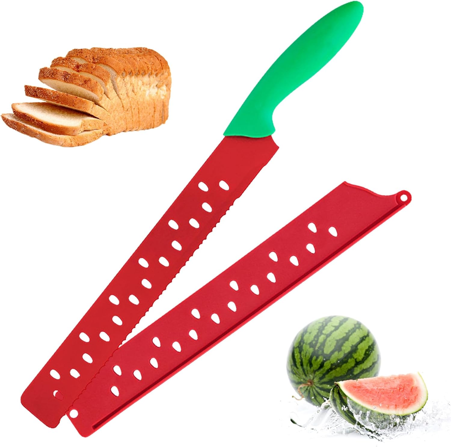 Amazon.com: Fruit Vegetable Knives, Watermelon Cutter Red Green Butter ...