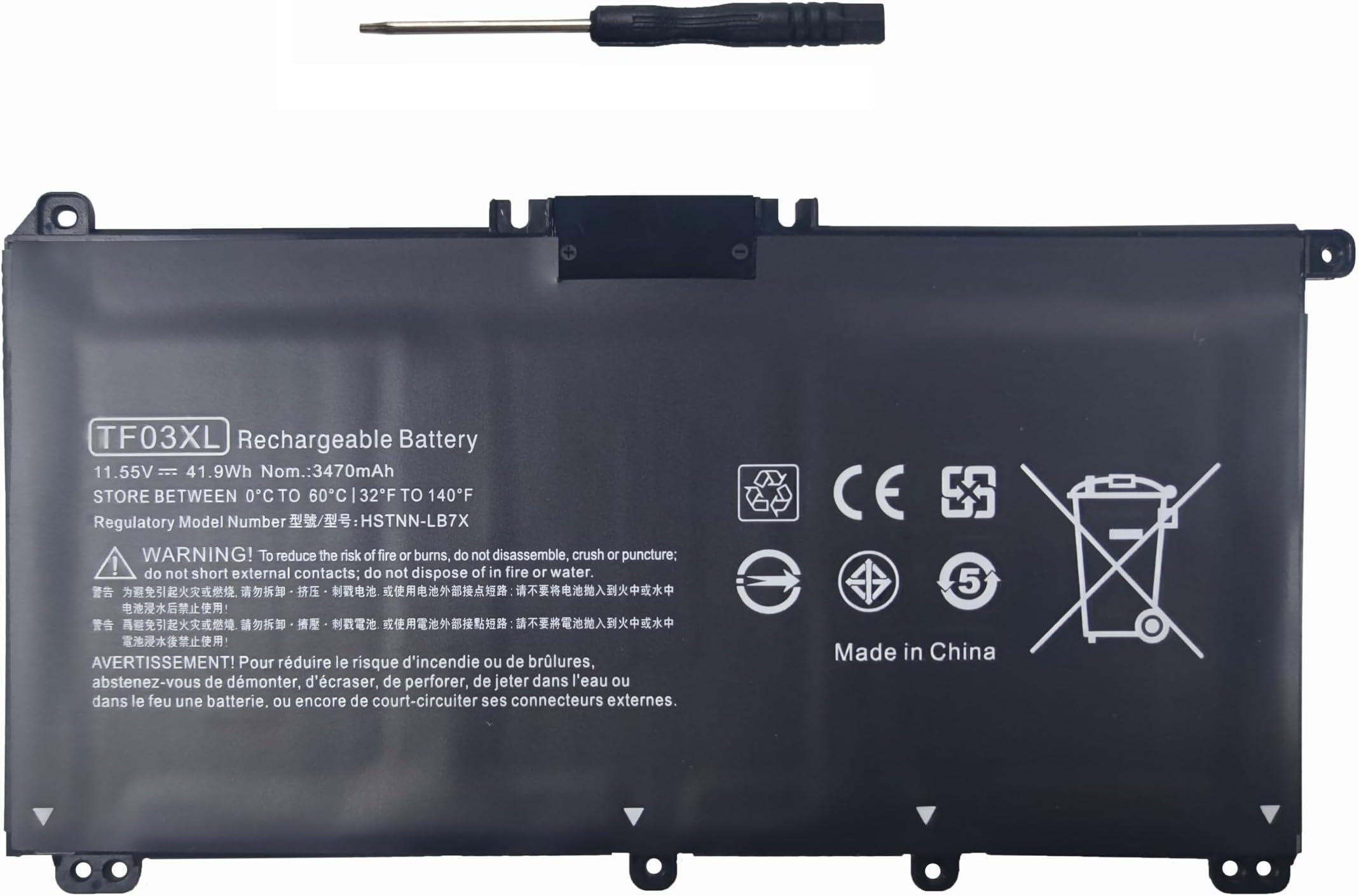 920070-855 TF03XL Laptop Battery for HP Pavilion X360 14m-cd0001dx 14m ...