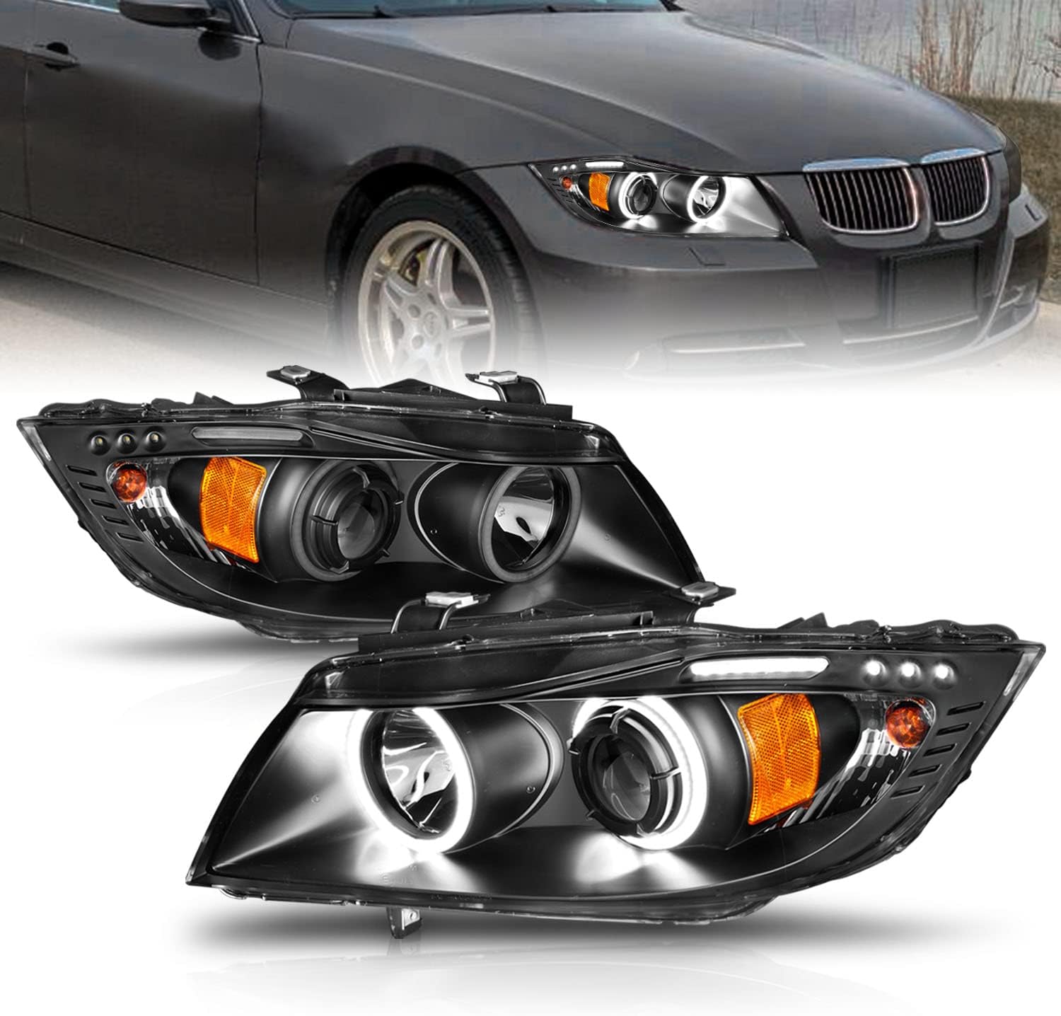 Amazon.com: Spec-D Tuning LED + Chrome Projector Headlights Compatible ...