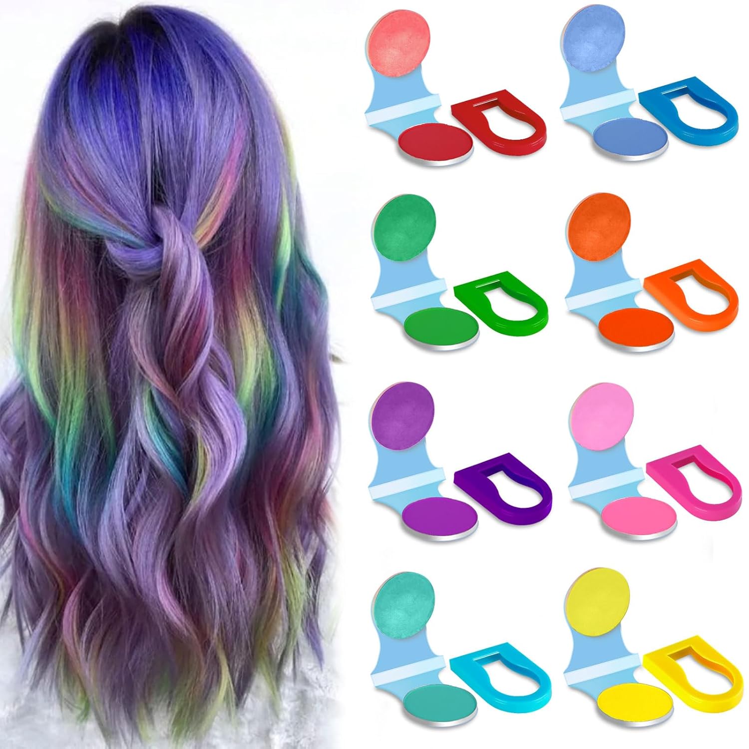 Amazon.com: Generic 8 Colors Temporary Hair Chalk Hair Dye For Girls ...