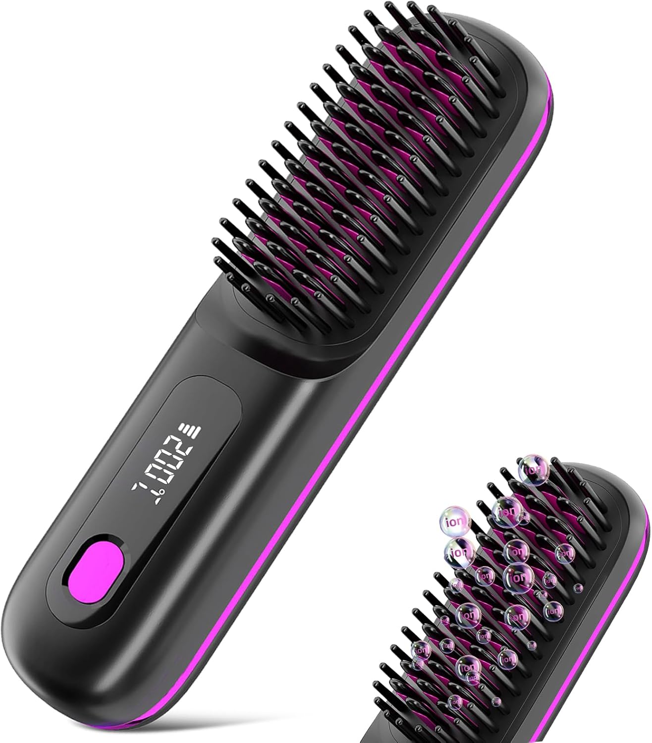 Glow Wave Heated Brush, 2026 New Glow Wave Heated Brush for Short Hair ...