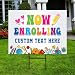 Voila Print Custom Now Enrolling Yard Sign - 18" x 24" Plastic - Want ...