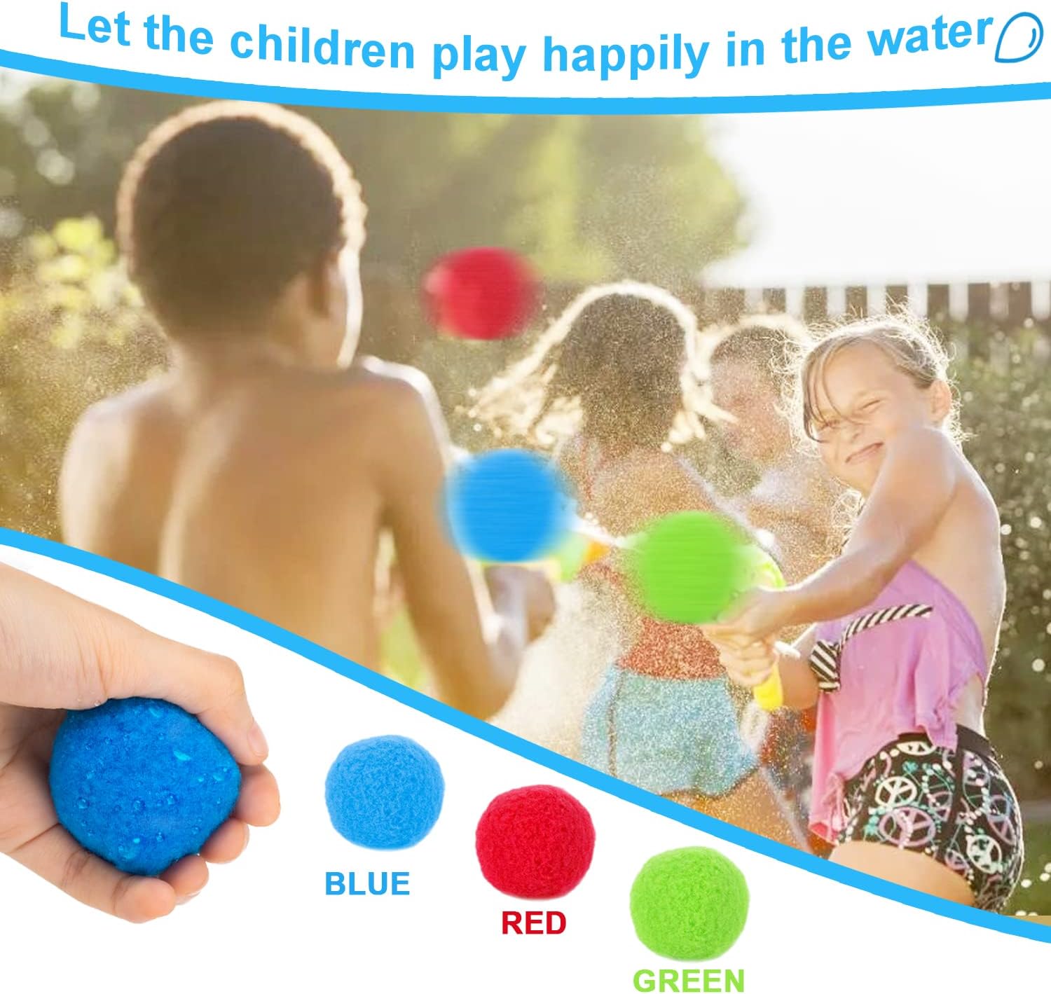 AWAVM 30pcs Water Balls,Toss & Catch Gaming Ball,Soft Cotton Splash ...