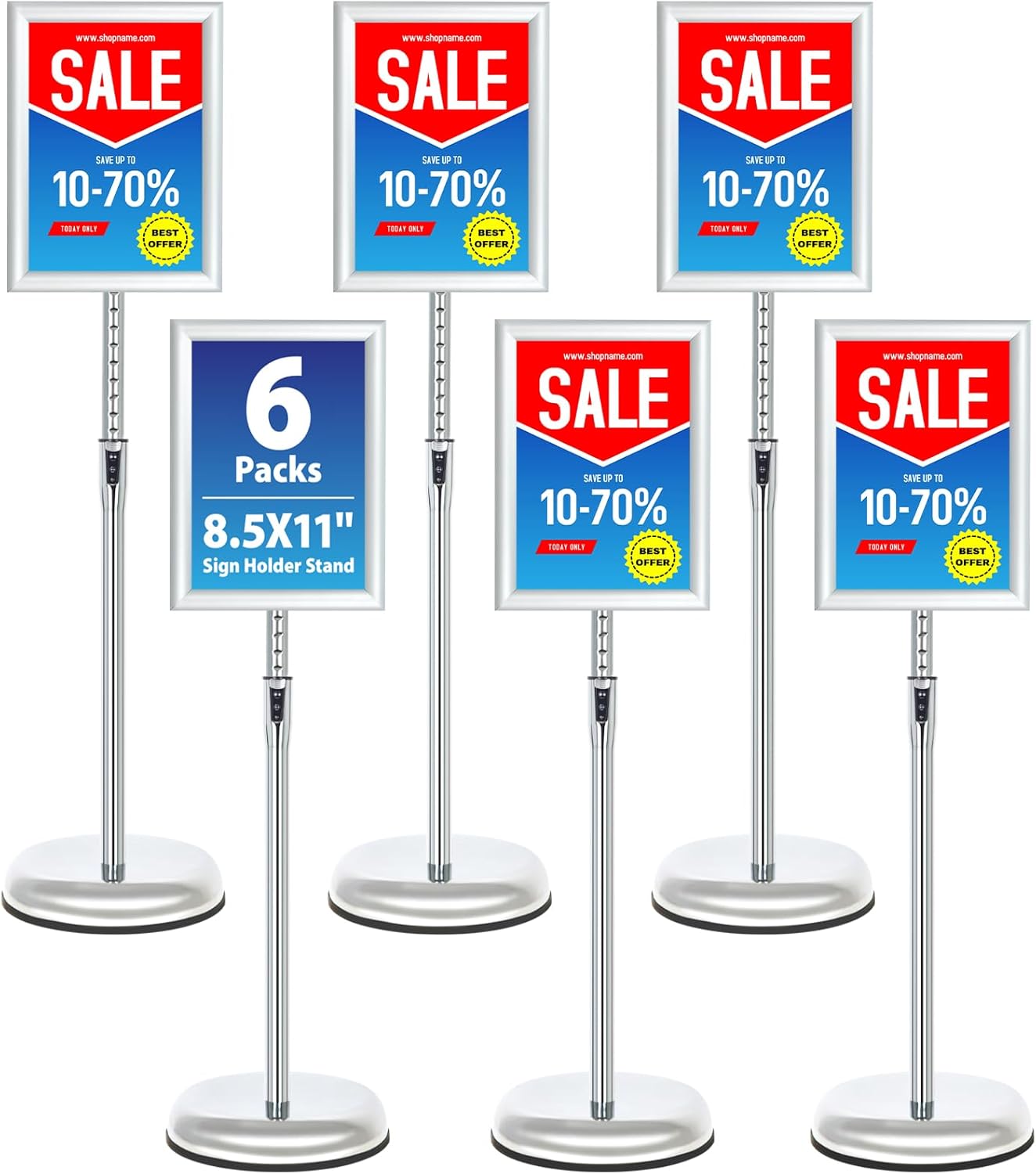 Amazon.com : VAIIGO 6Packs Floor Standing Sign Holder Stands for ...