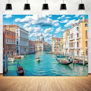 Amazon.com : 10x8 ft Venice City Backdrop Italy Italian Grand Canal ...