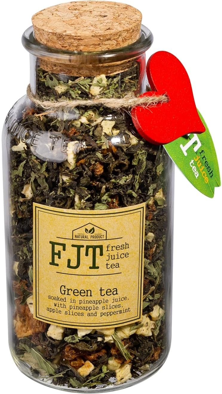 Amazon.com : FJT Green Tea Soaked in Pineapple Juice with Pineapple ...