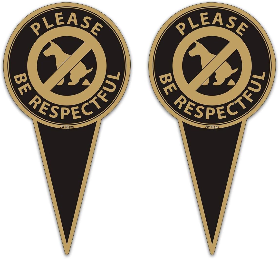 Amazon.com : 4 PC No Pooping Dog Signs For Yard - 12x6 Double Sided ...