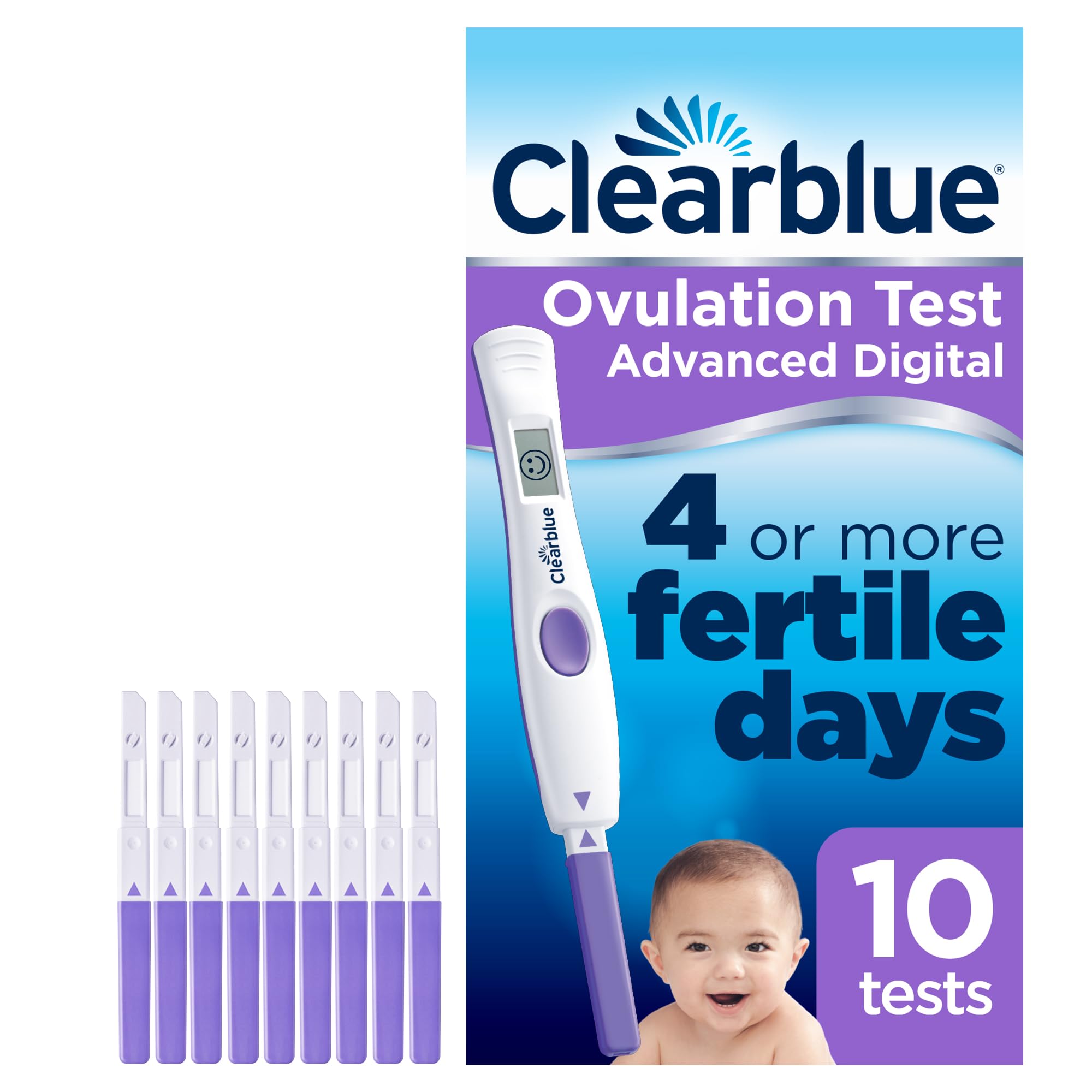 Buy Clearblue Advanced Digital Ovulation Tests Kit (OPK), Double Your ...