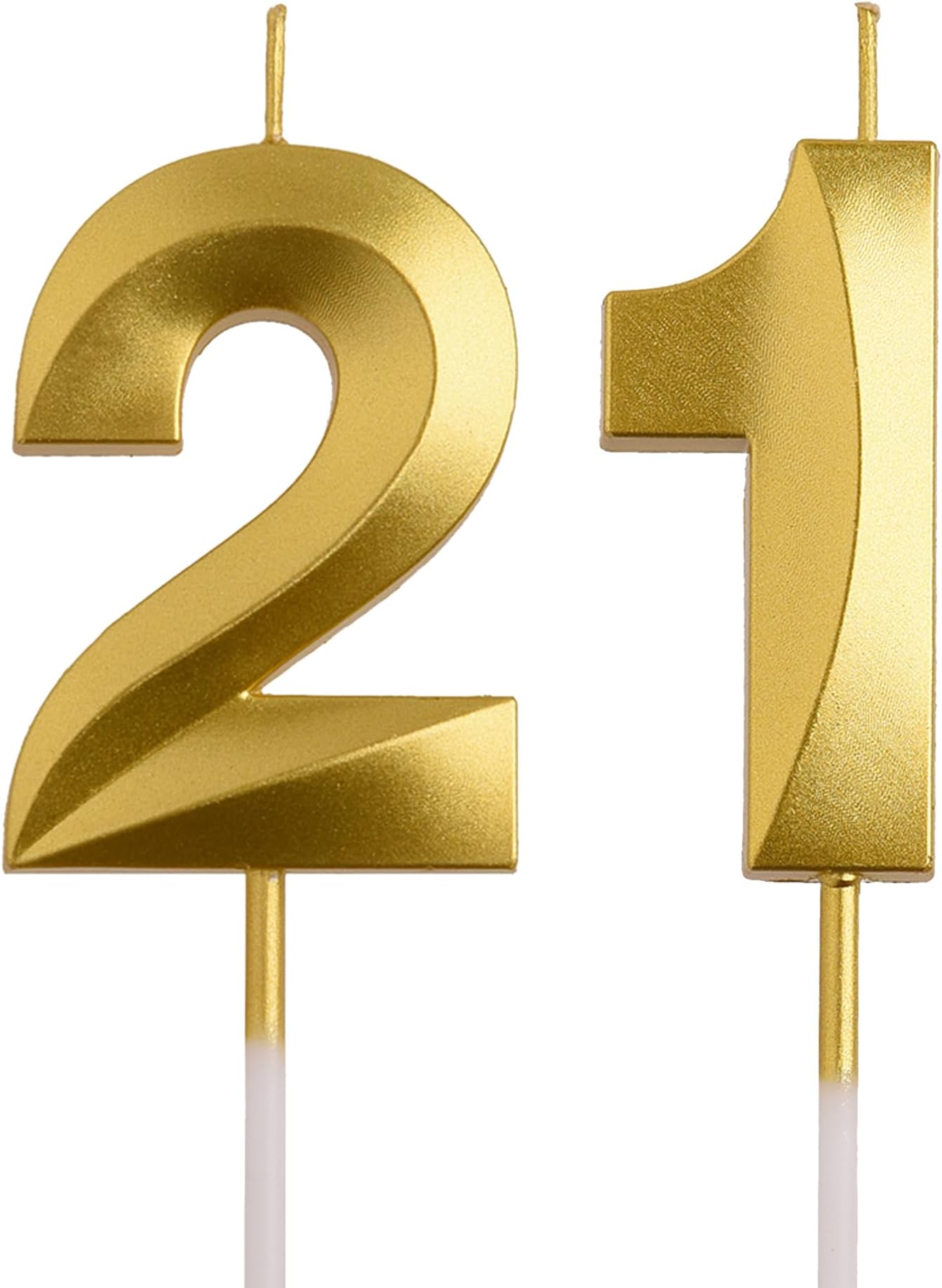 Amazon.com: AOOLADA 77th Birthday Candles, Rose Gold 77 Year Old Number ...