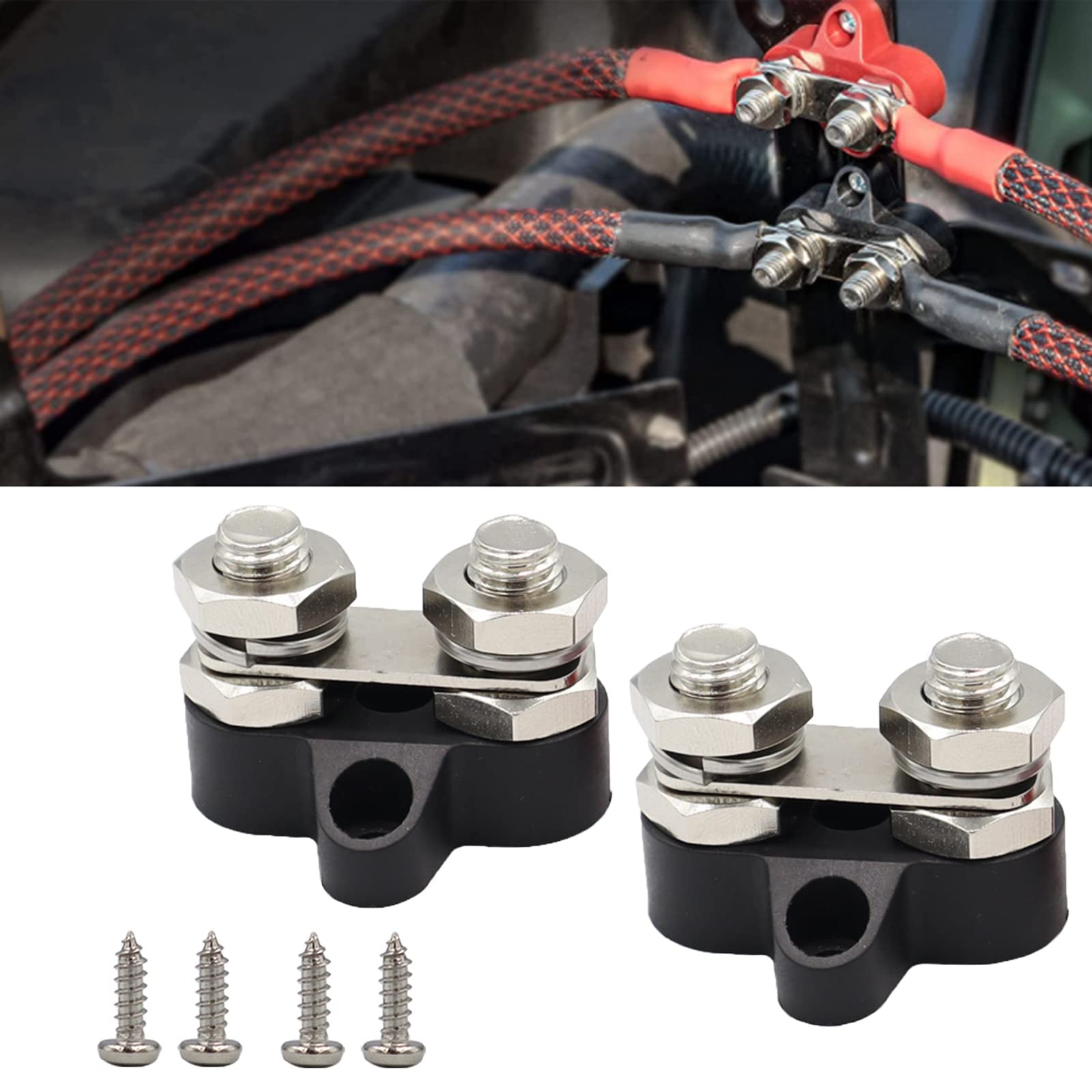 Amazon.com: Terminal Block Stud - EOHMAK 1/4" 5/16" 3/8" 2 Post Power ...