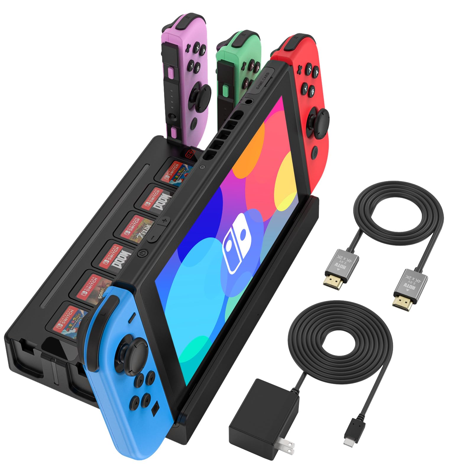 Amazon.com: TV Docking Station with Joycon Charging for Switch and ...