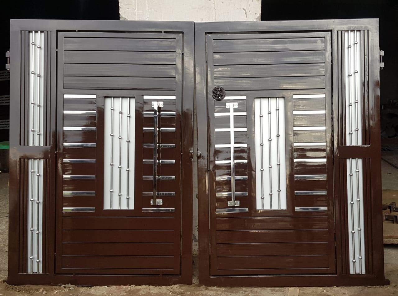 Residential Sliding Gate Designs Loona Welding Works Silver Stainless