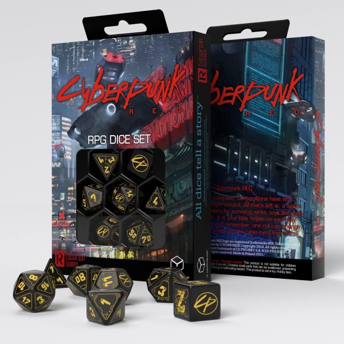 Amazon.com: Q-Workshop Cyberpunk Red Dice Set Wet Work, Various : Toys ...