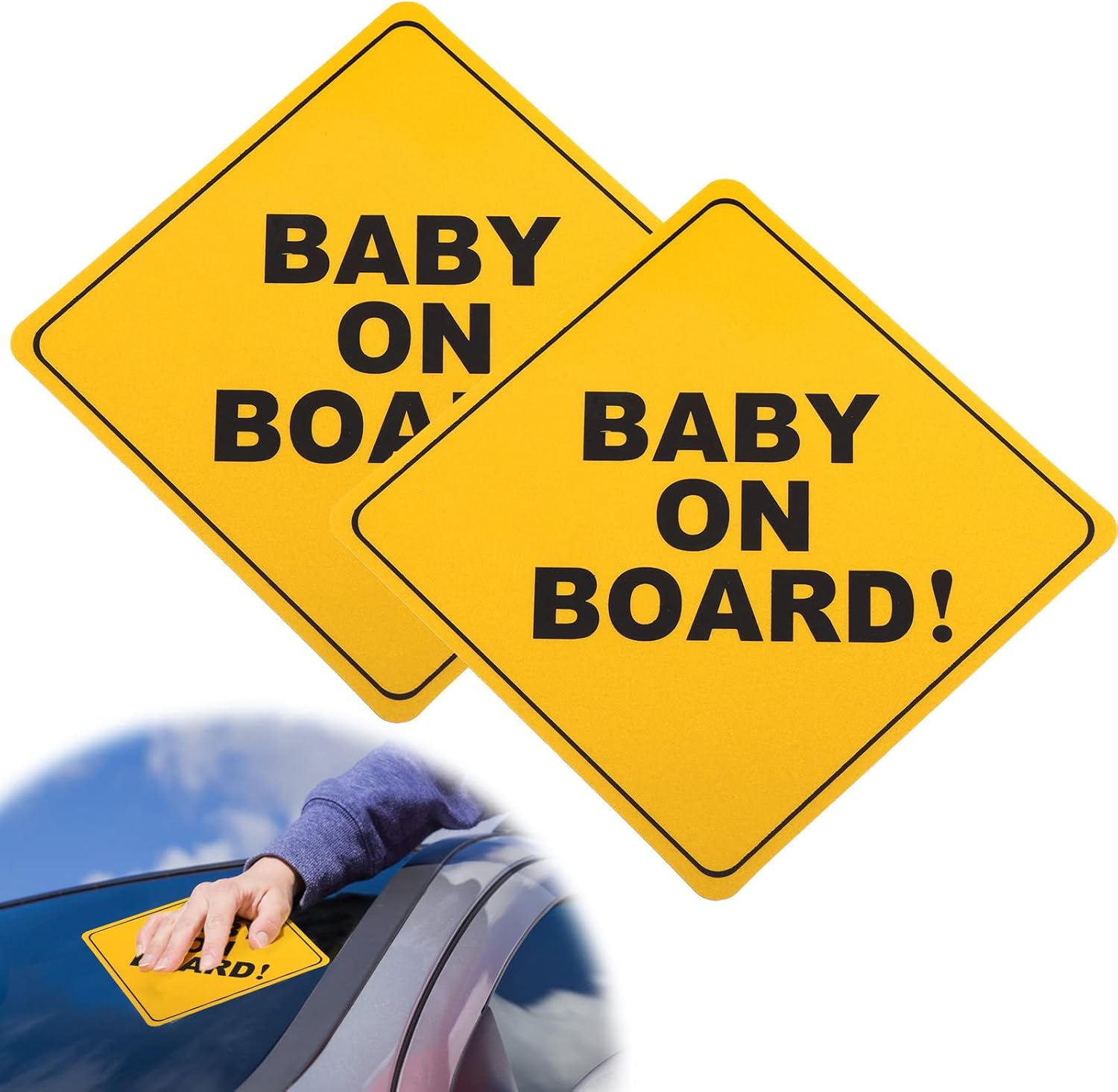 Baby On Board Sign Magnet for Car Baby in Car Stickers Sign Magnetic ...