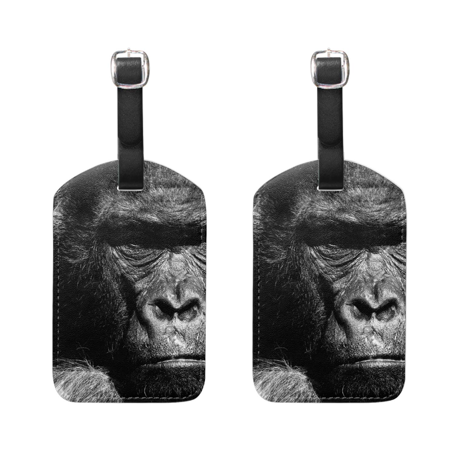 Buy Gorilla Art Black And White Luggage Tags for Women,Men and Kids ...