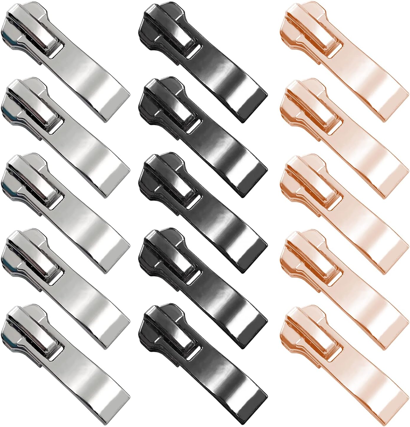 Heavy Duty Zipper Repair Kit - 15pcs Size 5 Zip Replacement Pulls ...