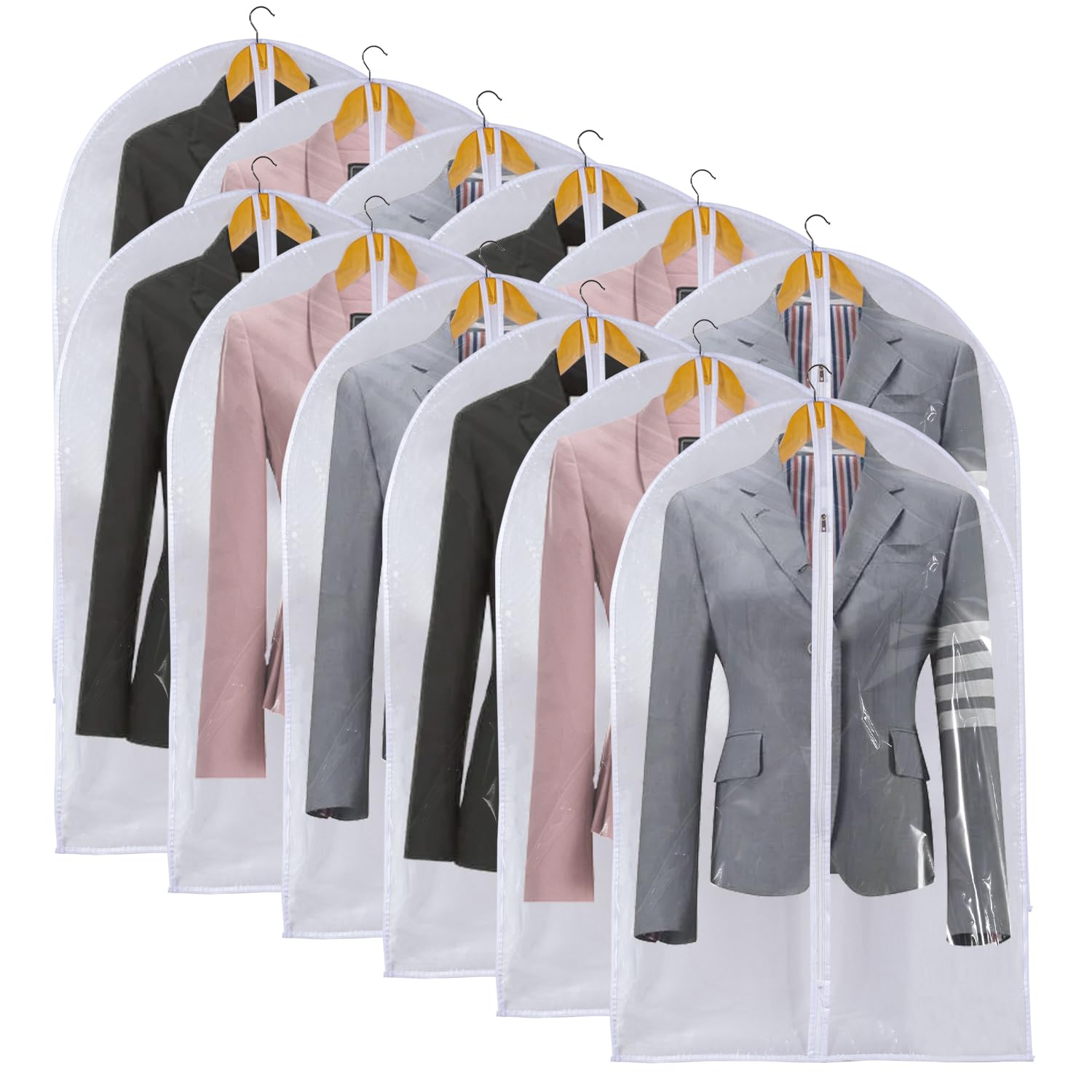 Amazon.com: Clear Garment Bags For Hanging Clothes, 36" Women Suit Bags ...