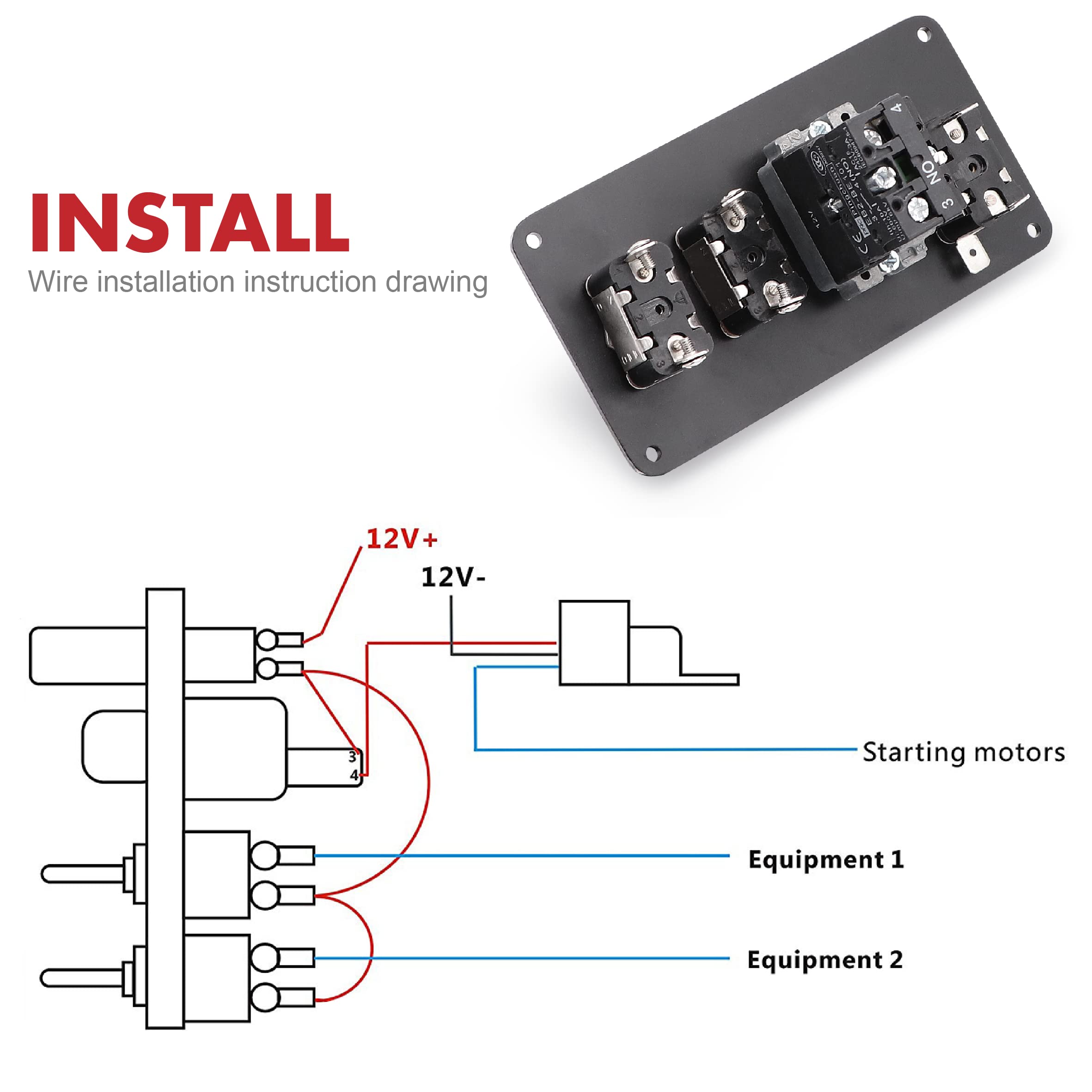Snapklik.com : Ignition Switch Panel Kit, DC 12V 4 In 1 Car Engine ...