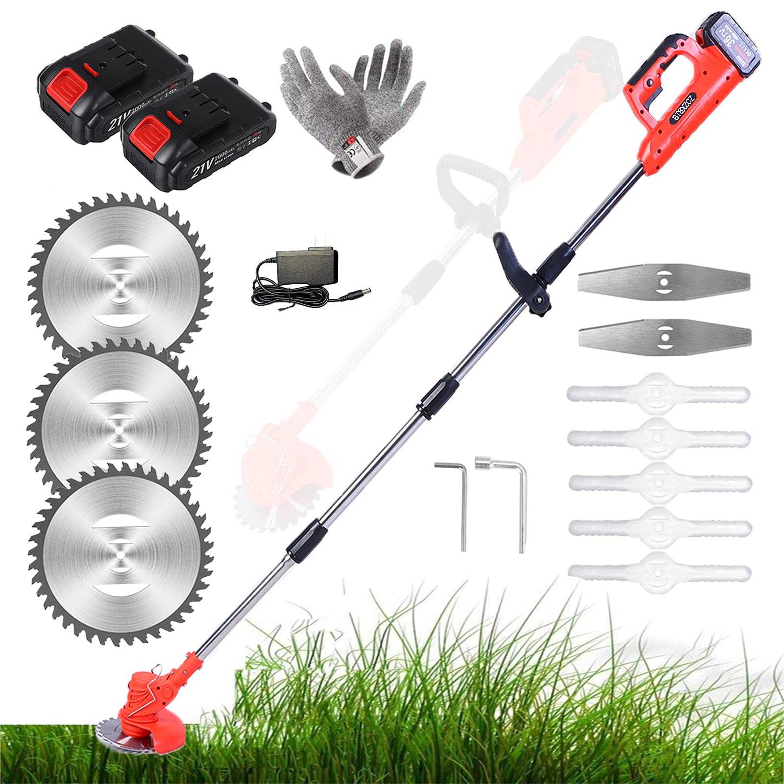 Buy TIANMIAOTIAN Lawn Edgers Battery Powered 90-160cm Extendable Grass ...
