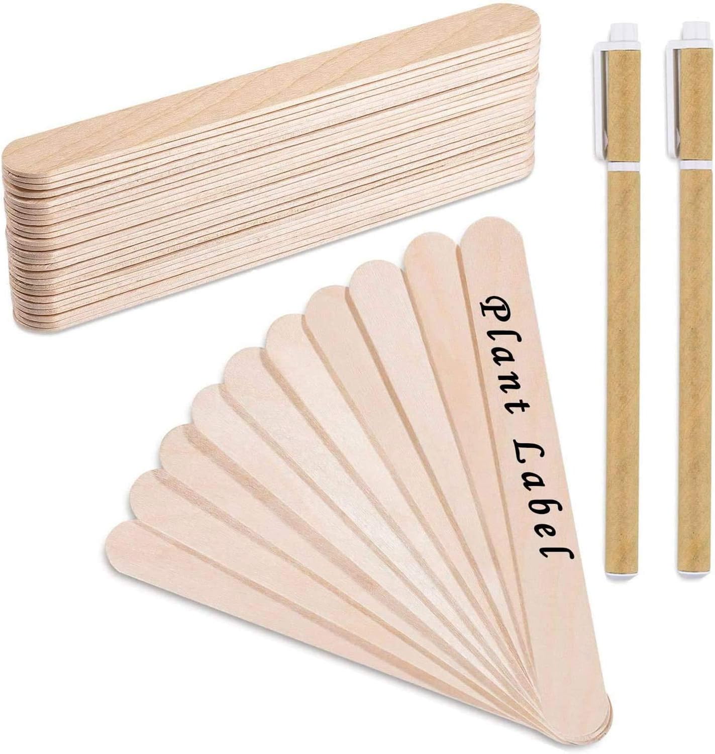 Amazon.com: 20 Wooden Plant Stakes, Plant Markers, Garden Tags, Plant ...