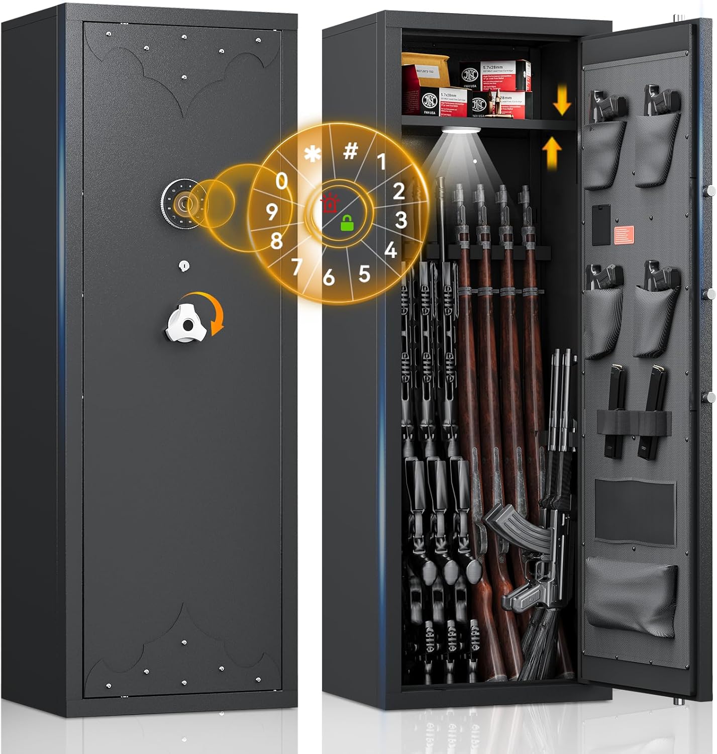 Amazon.com: KAER 10-13 Large Gun Safe, Rifle Gun Safe for Home Rifle ...
