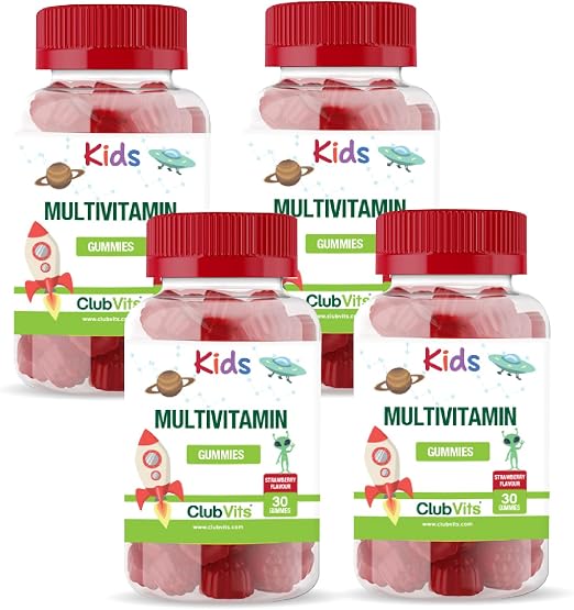 Kids Multivitamin Chewable Gummies - Contains 9 Essential Vitamins ...