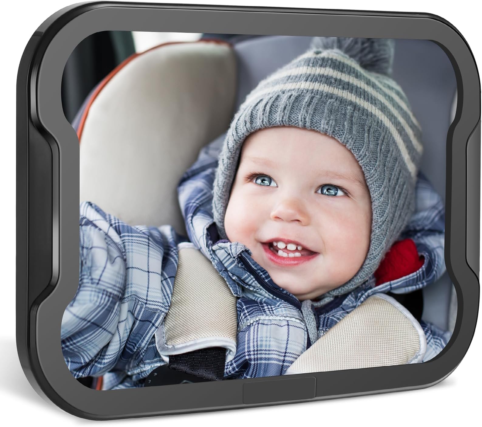 Baby Car Mirror Rear View - 360 ° Adjustable, Extra Wide Crystal Clear ...
