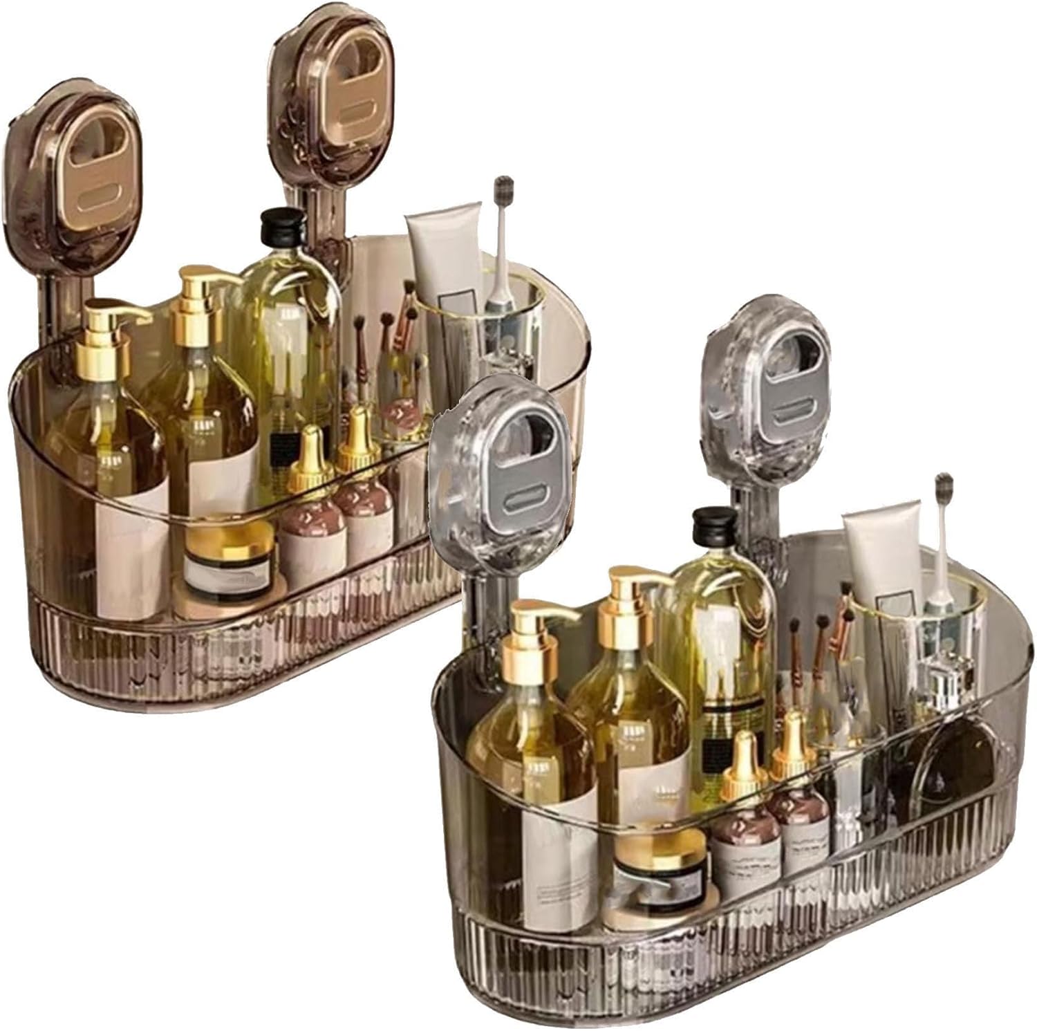 Amazon.com: WdrKo No-Drill Bathroom Suction Storage Box, Suction Cup ...