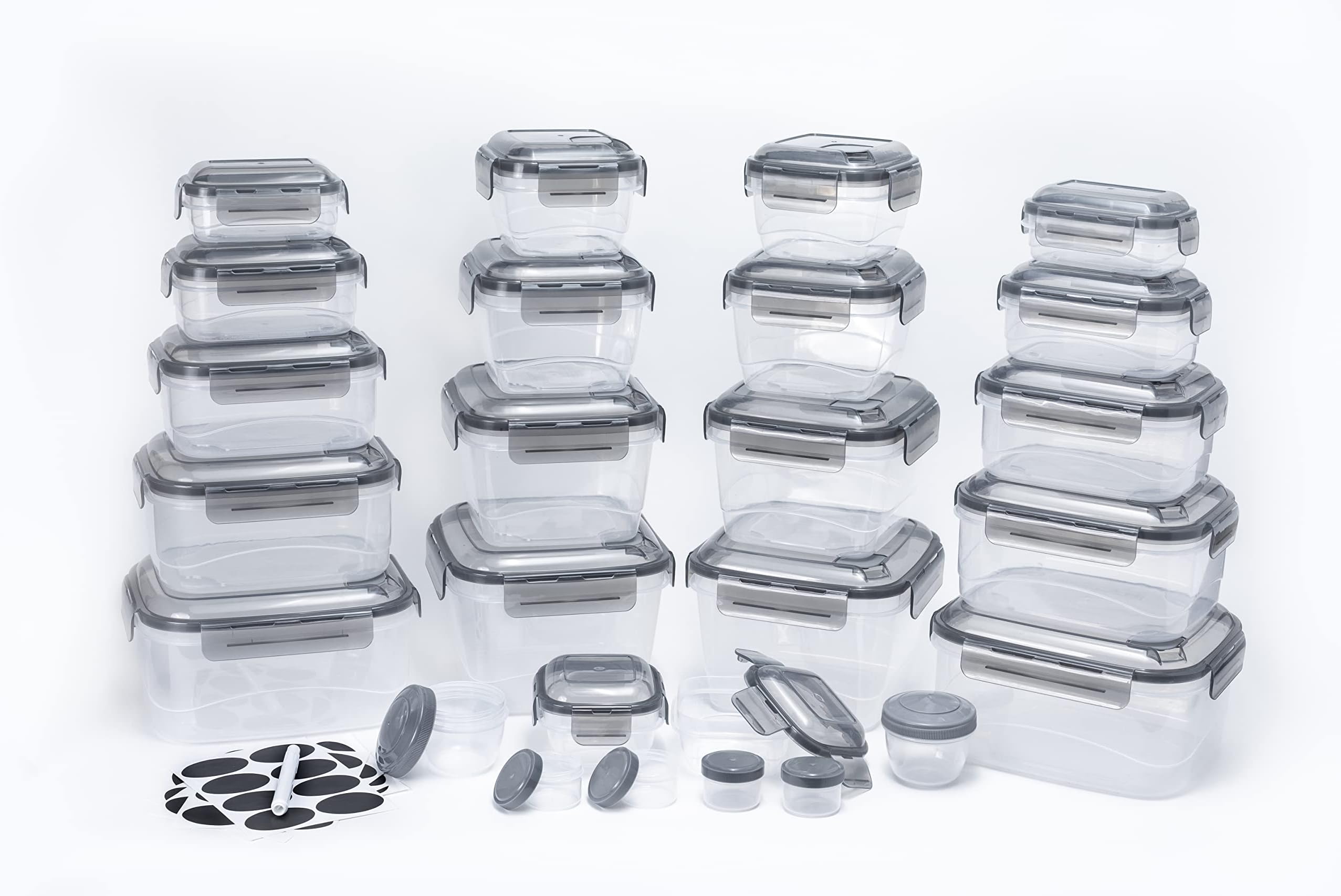 40-Piece Airtight Food Containers With Lids - Superior BPA-Free Food ...