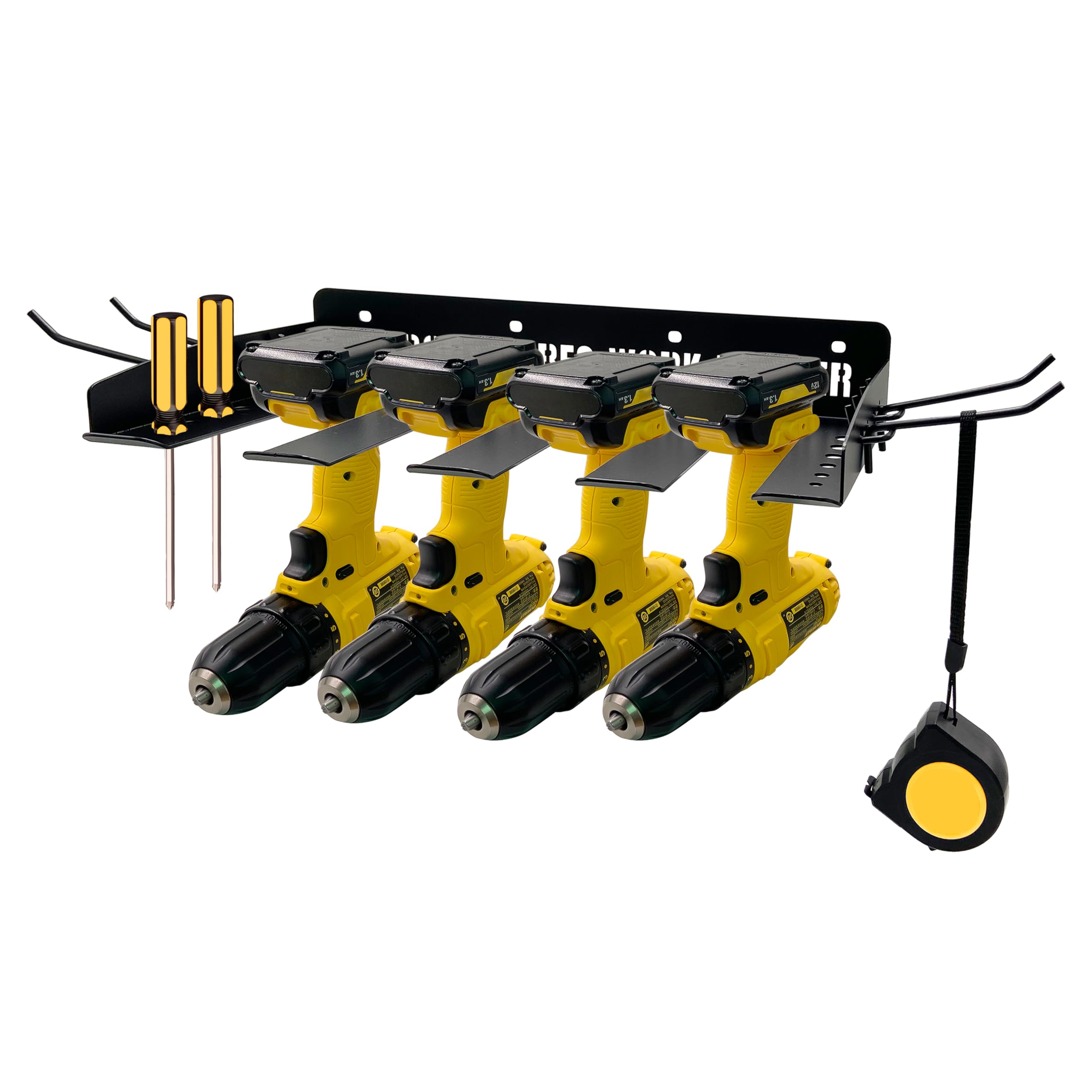 Amazon.com: Ecqizer Electric Drill Storage Rack, Holds 4 Drills, power ...