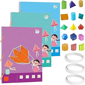 Amazon.com: Pull String 3D Geometry Learning Book, Koyoata Teach Volume & Surface Area Formulas ...