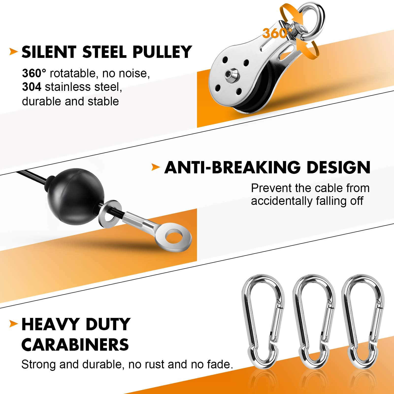 Buy Weight Cable Pulley System Gym, DIY Home Gym Fitness Pulley Cable ...