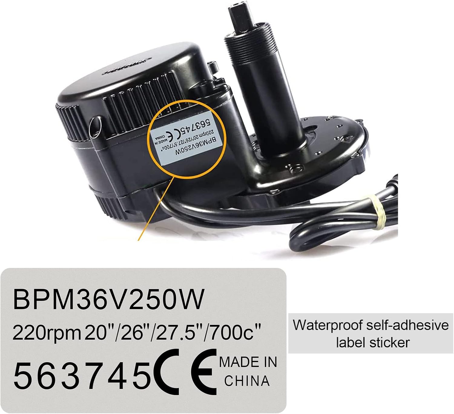 10pcs Mid Drive Motor Sticker 36V 250W Motor Waterproof Sticker Decal 4 ...