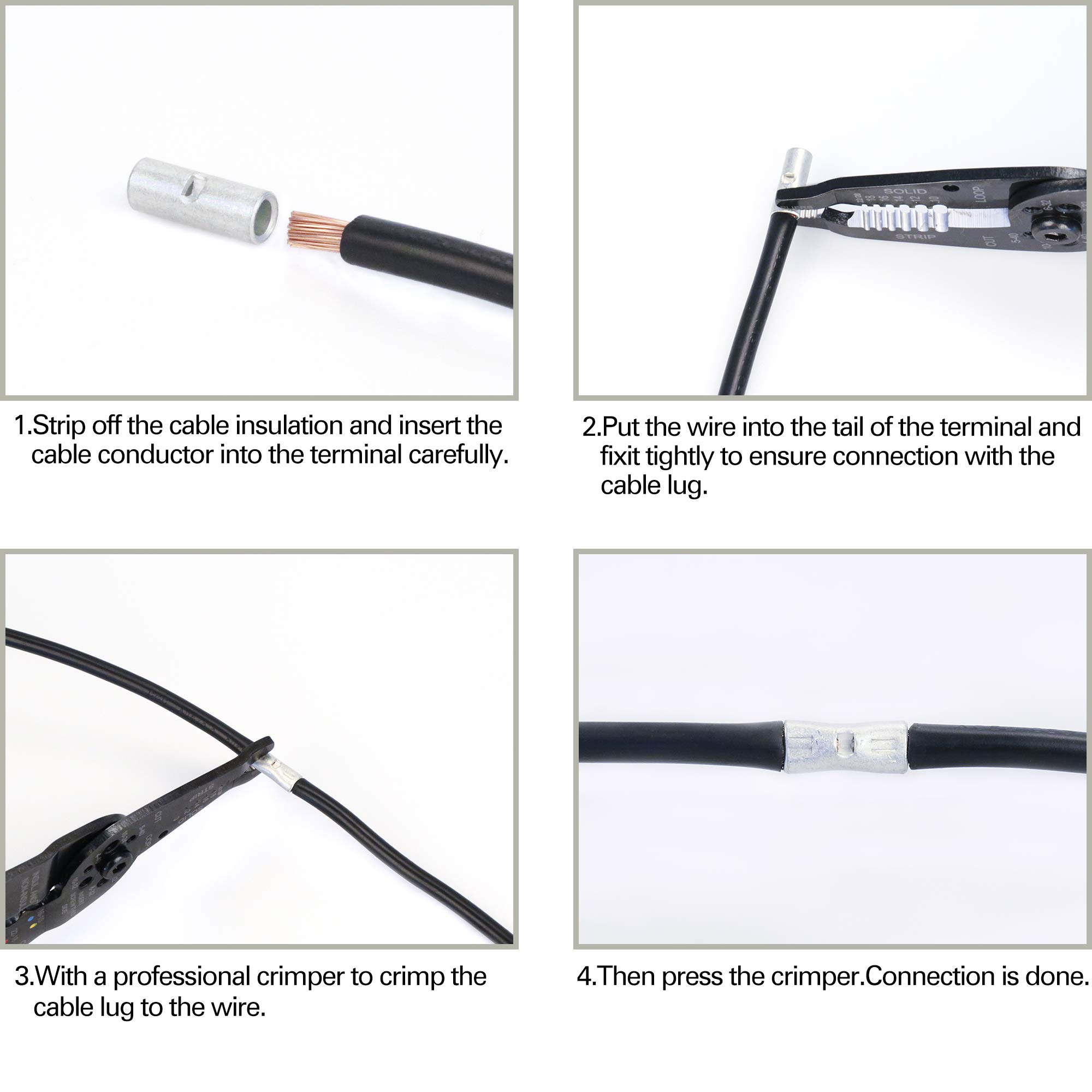 Snapklik.com : Non Insulated Butt Connectors 16-14 AWG, 200pcs ...