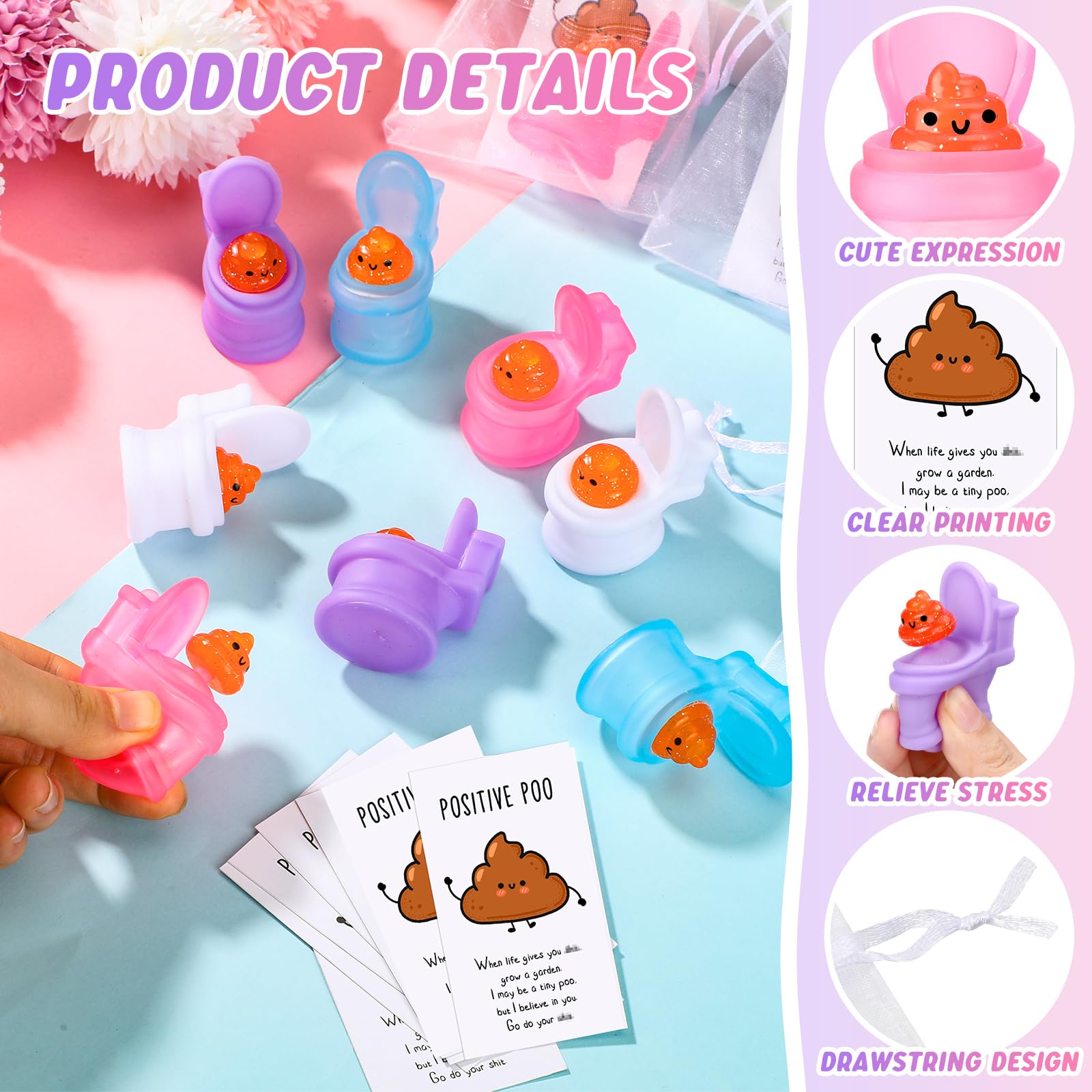 Snapklik.com : HyDren 24 Sets Funny Positive Poo Gifts Mini Gag Toilet ...