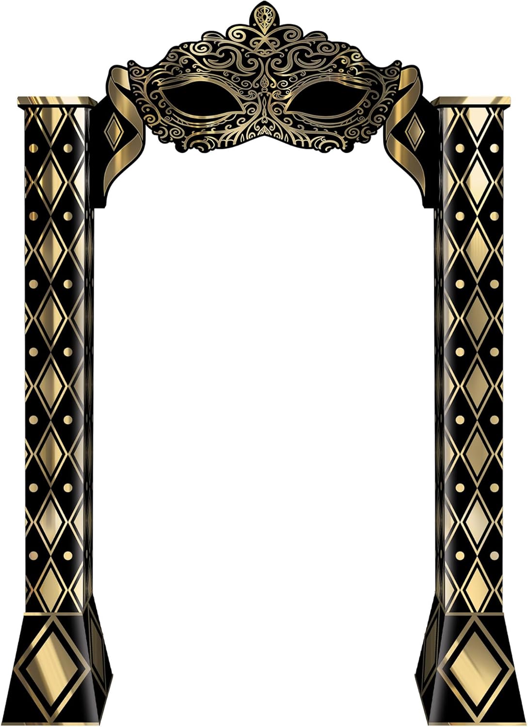 Amazon.com: Masquerade 3D Archway Decoration - 7' - Black and Gold ...
